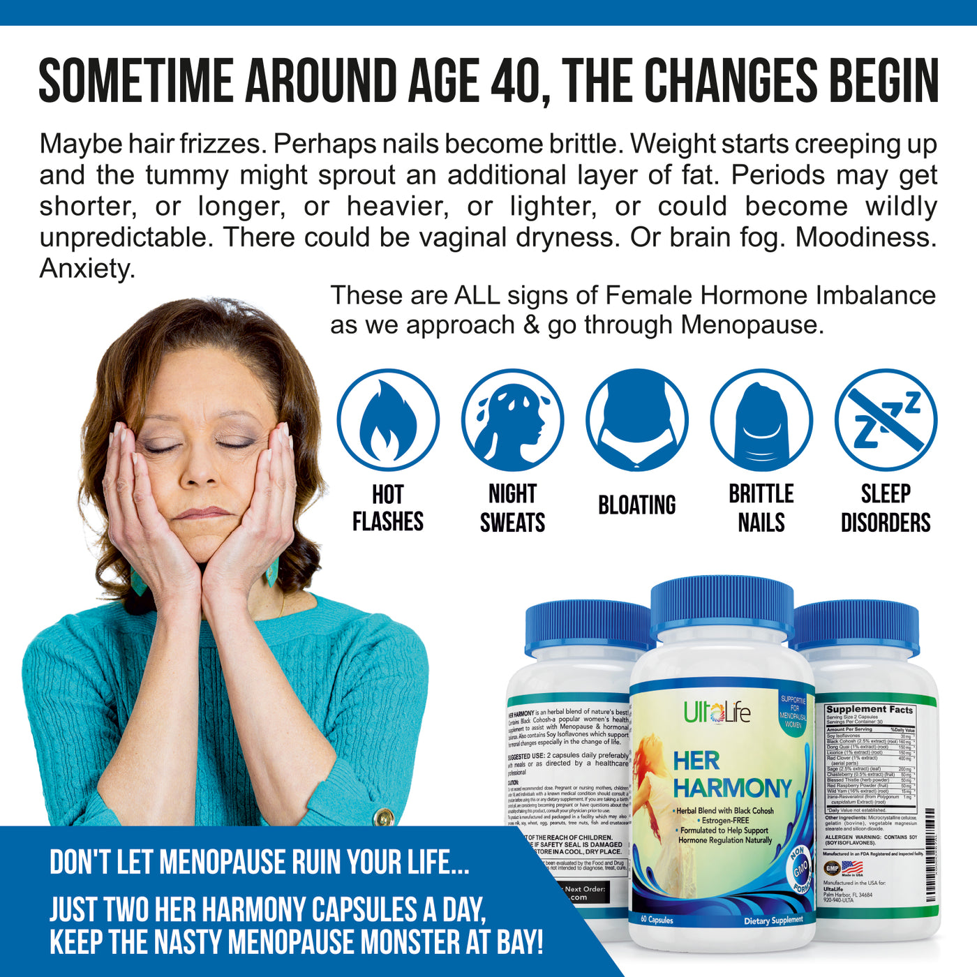 Menopause Support Supplement | Black Cohosh, Red Clover & Dong Quai ...